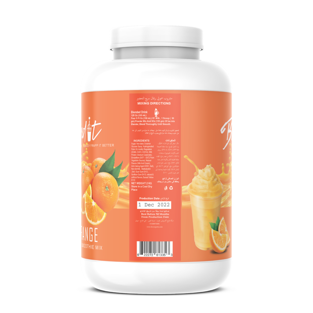 ORANGE FRUIT SMOOTHIE MIX – Blendit Frappe